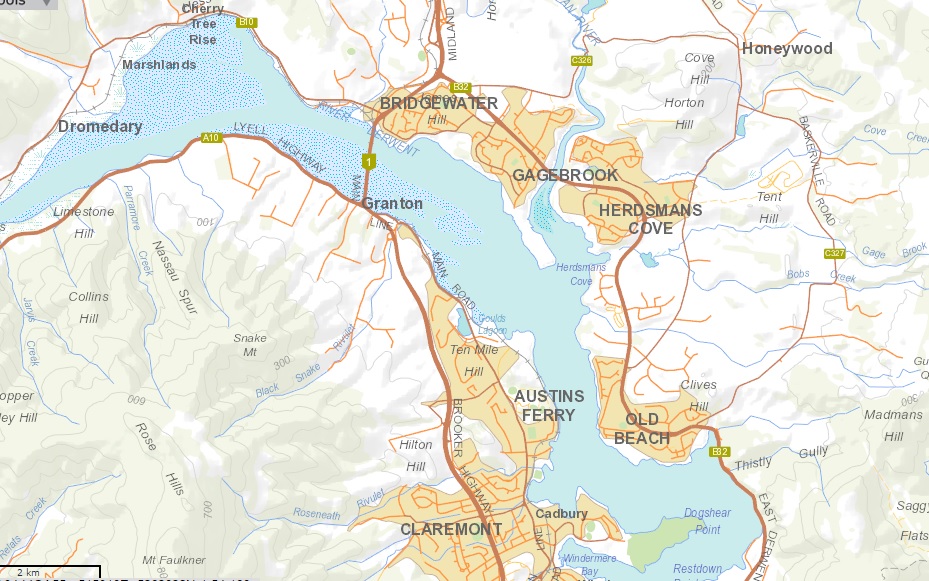 The Derwent River – in mapping sections | Walking the Derwent River